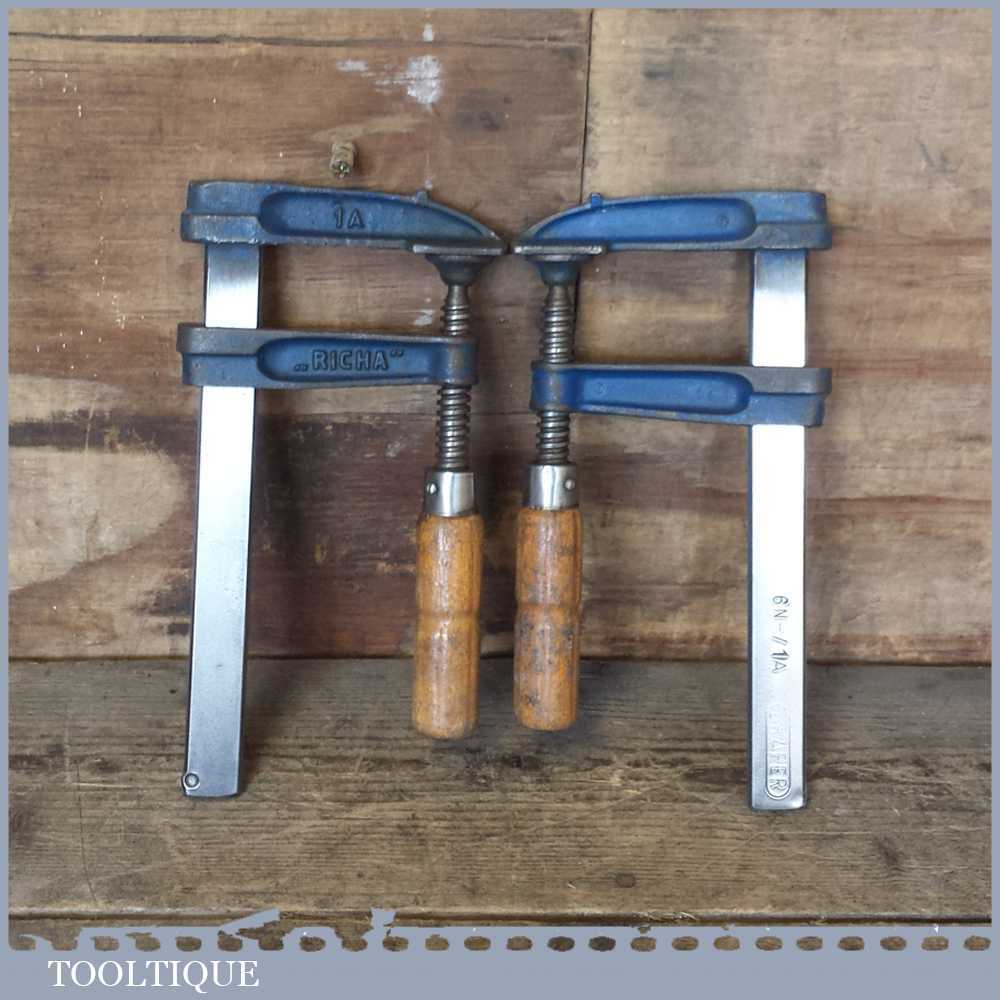 Vintage Pair Of RICHA (Germany) Made For Draper 6” F Clamps – Good ...
