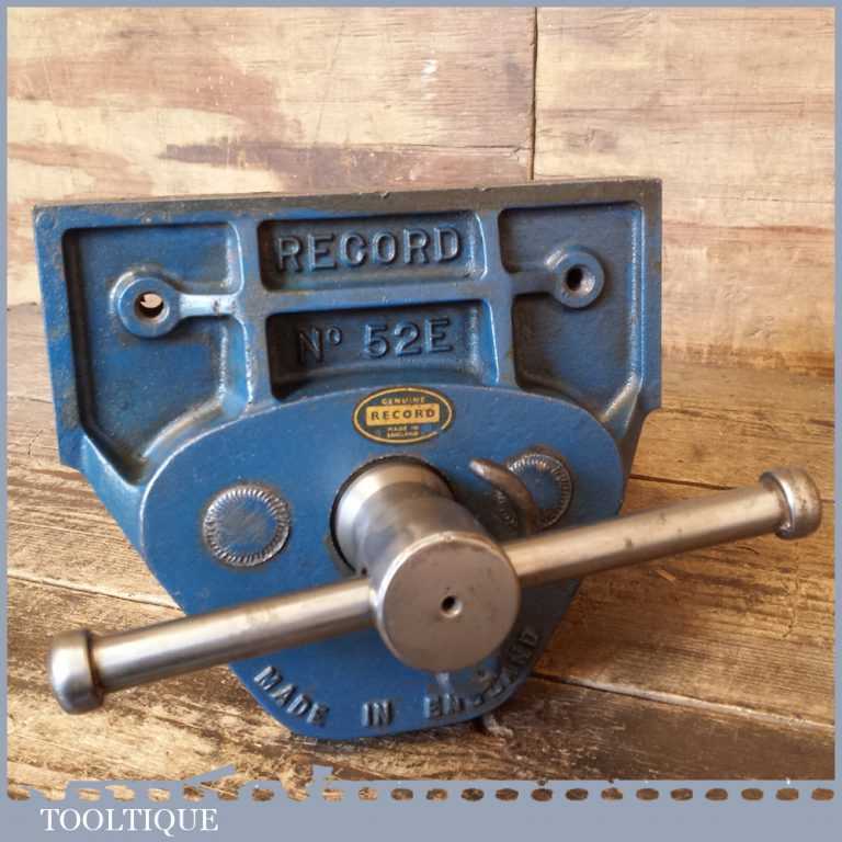 Vintage Record No: 52E Quick Release Woodworking Vice 7” Jaws – Good ...