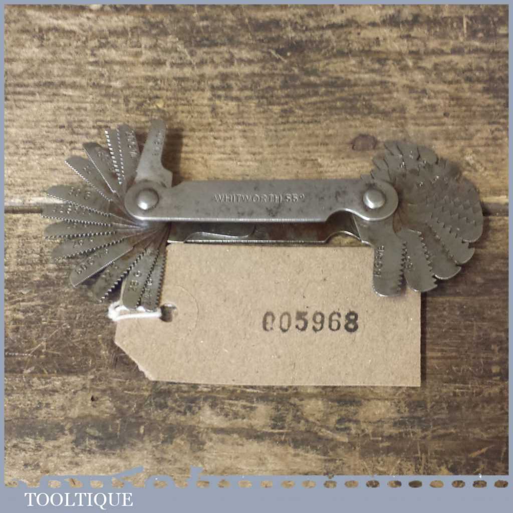 Vintage Machinists Whitworth 55 Degree Screw Thread Gauge | Tooltique