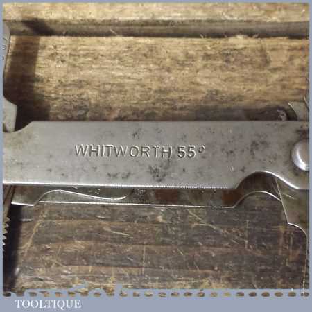 Vintage Machinists Whitworth 55 Degree Screw Thread Gauge | Tooltique