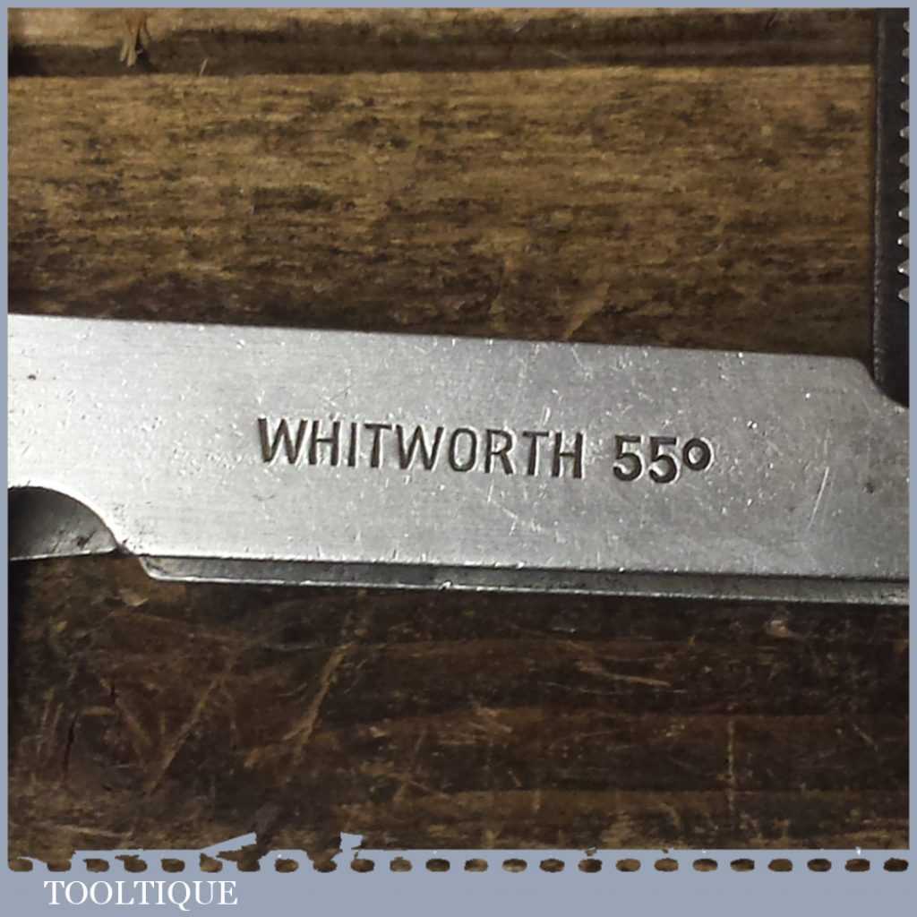 Vintage Machinists Whitworth 55 Degree Screw Thread Gauge | Tooltique