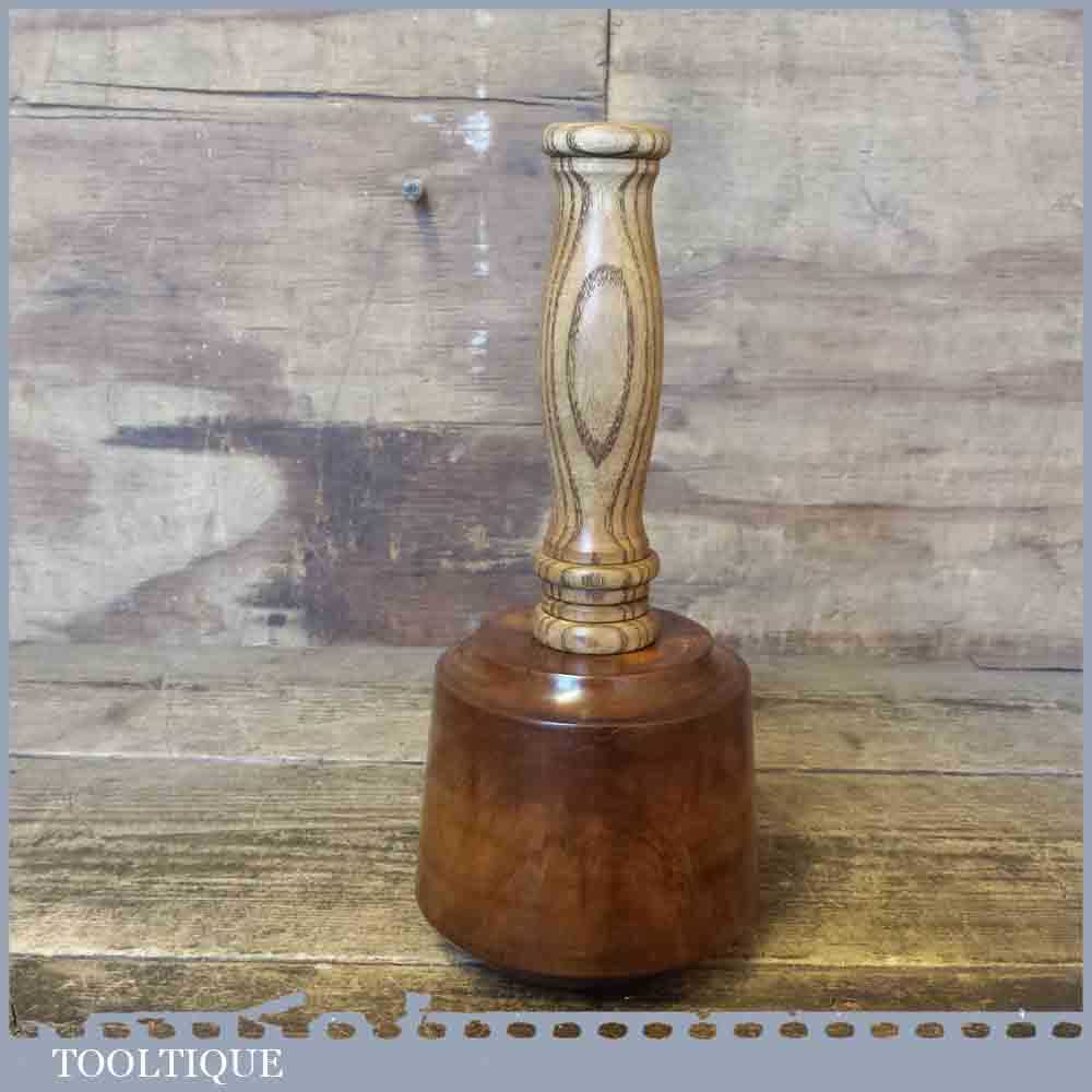 Old Lignum Vitae Hand Turned Carving Mallet Ash Wood Handle – Ebony ...