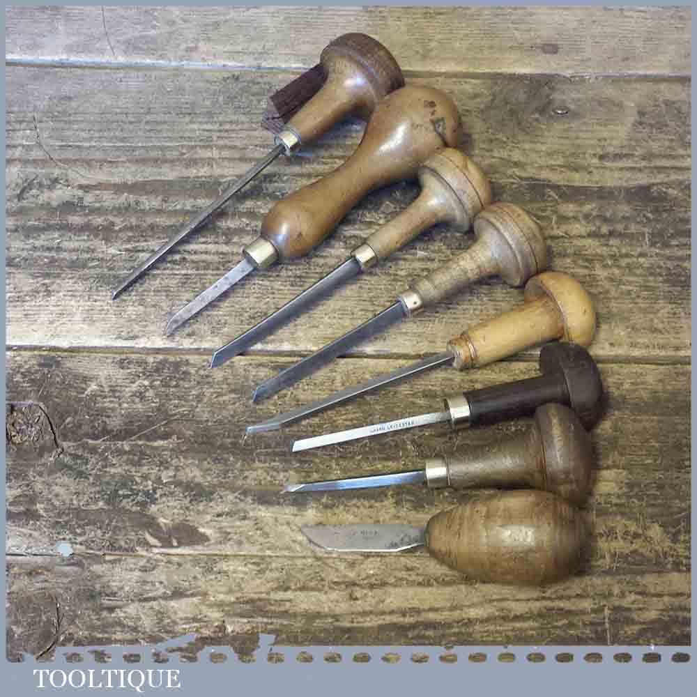 8 No: Vintage Silversmith’s Engravers Chisels Or Graving Tools – Good ...