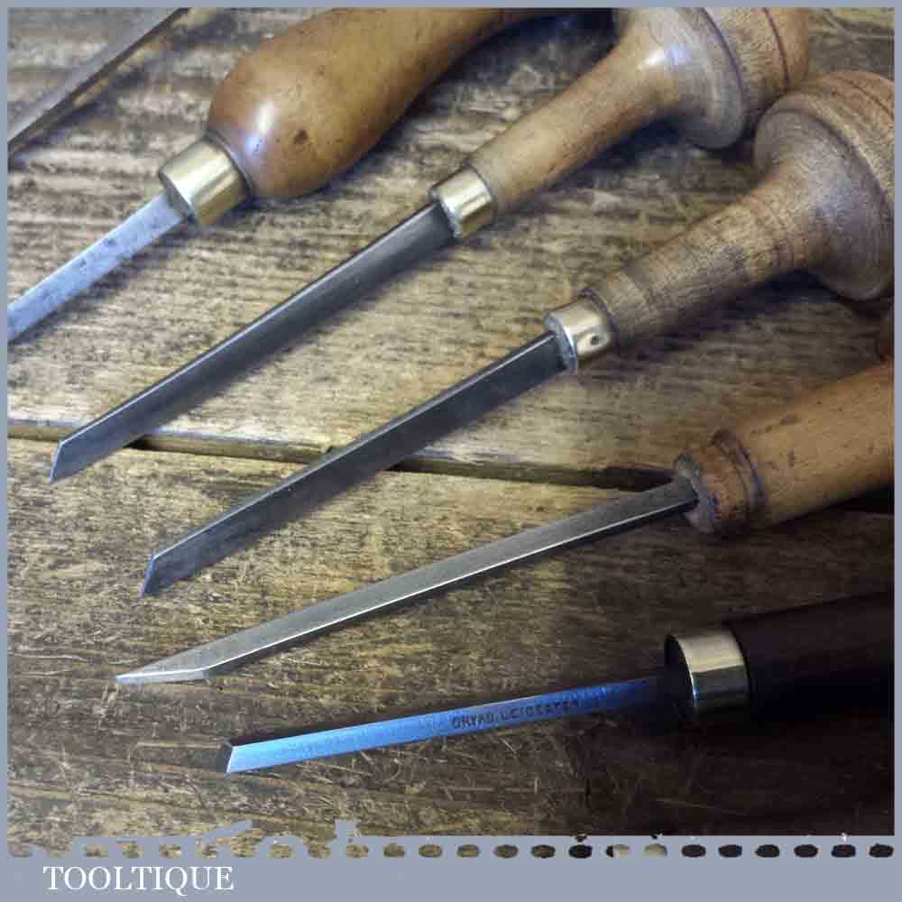 8 No: Vintage Silversmith’s Engravers Chisels Or Graving Tools – Good ...