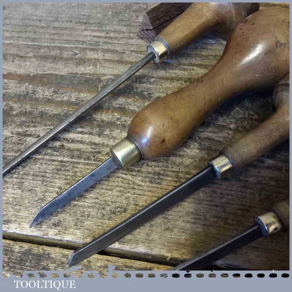8 No: Vintage Silversmith’s Engravers Chisels Or Graving Tools – Good ...