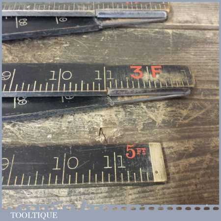 Vintage 5 Foot Rabone No: 1530 Folding Ruler With Ebonised Finish ...