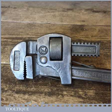 Vintage Record Tools 14” Drop Forged Stilson Pipe Grips – Cleaned For ...