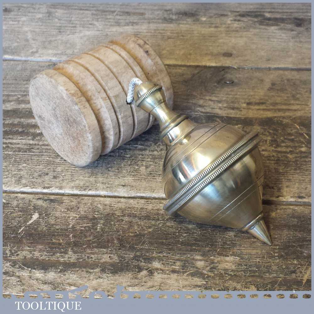 Vintage European Masons Large 5” Brass Plumb Bob – Sound Condition ...