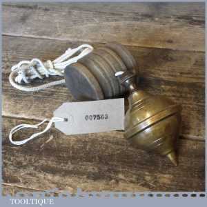 Vintage European Masons large 4 ½” Lead Filled Brass Plumb Bob – Sound ...