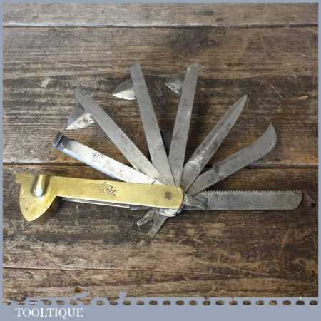 Rare Antique 7 Bladed Surgical Blood Letting Fleam Tool Marked ...