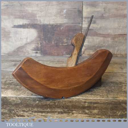 Unusual Vintage Coachmakers Beech Compass Round Moulding Plane | Tooltique
