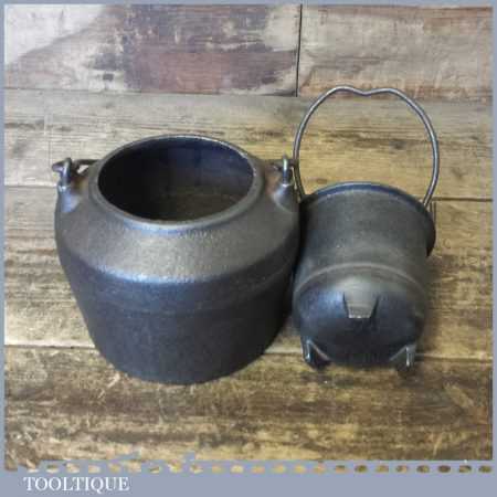 Vintage Old Kenrick Cast Iron Glue Pot 3/8 Of A Pint Size – Good ...