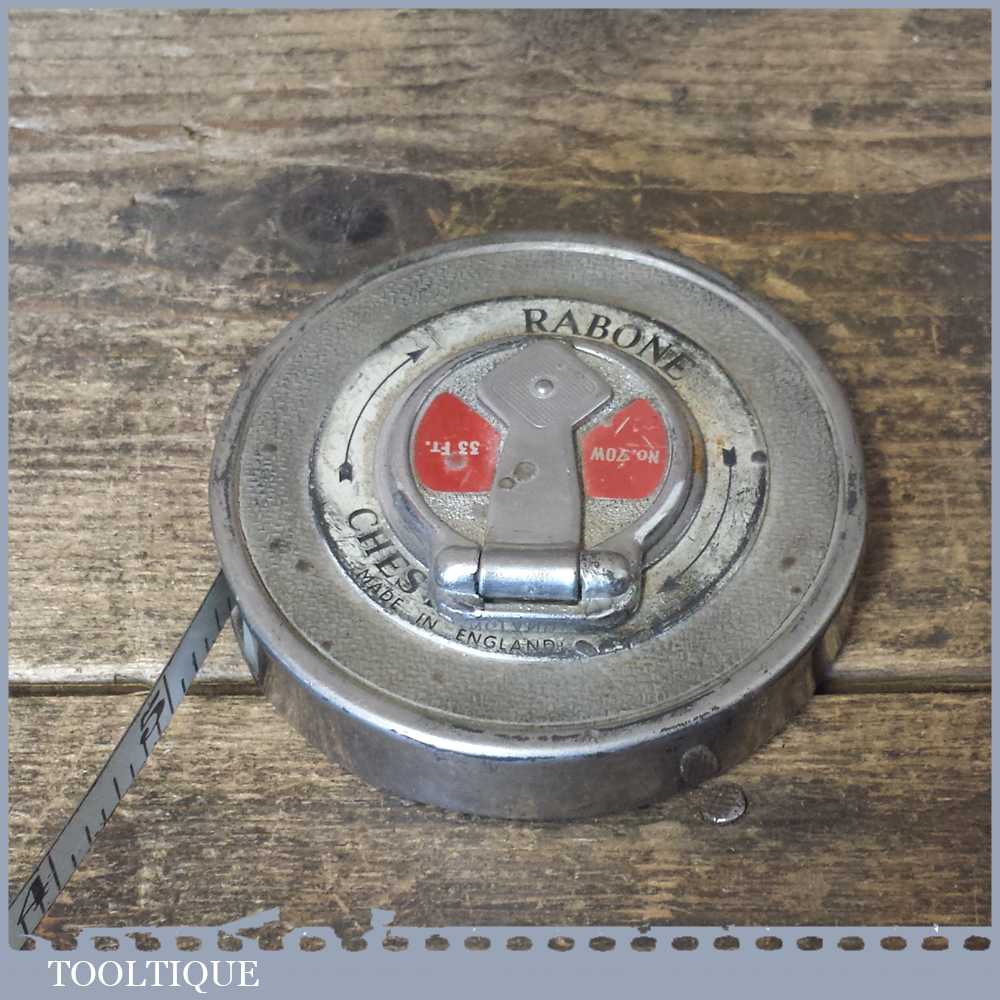 Vintage 33 ft Rabone Chesterman No: 70W Steel Tape Measure – Good ...