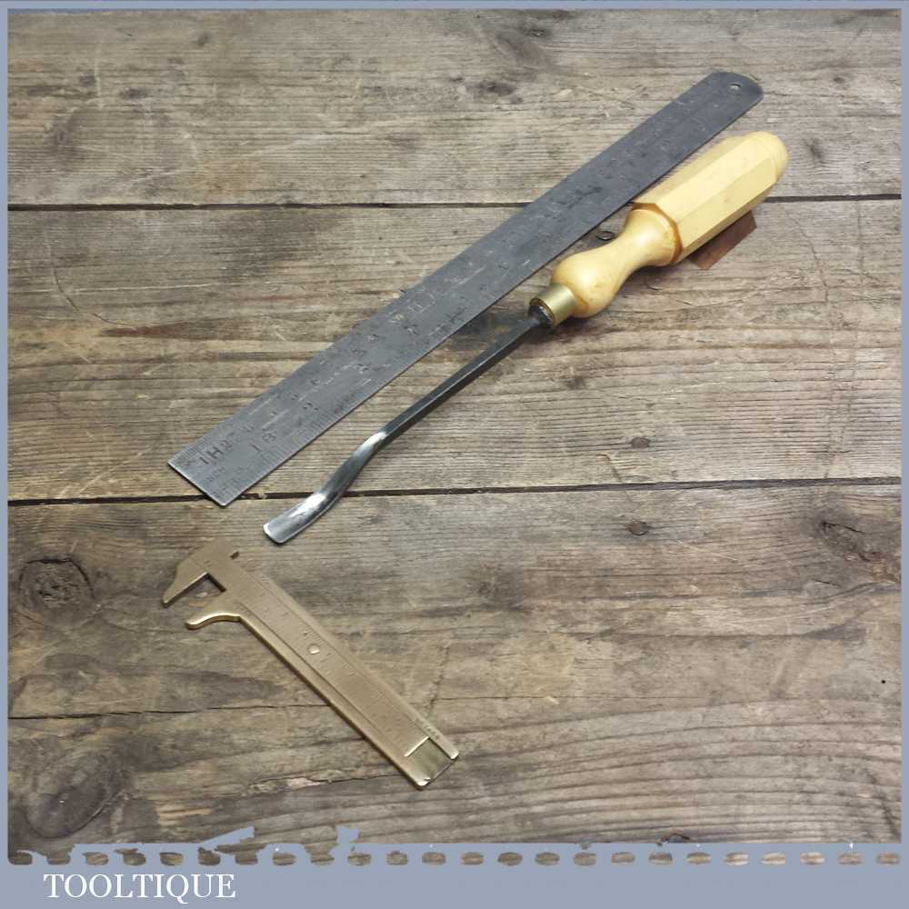 Vintage 3/8″ Wide Curved Spoon Carving Chisel By HERO | Tooltique