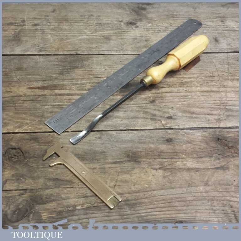 Vintage 3/8″ Wide Curved Spoon Carving Chisel By HERO | Tooltique