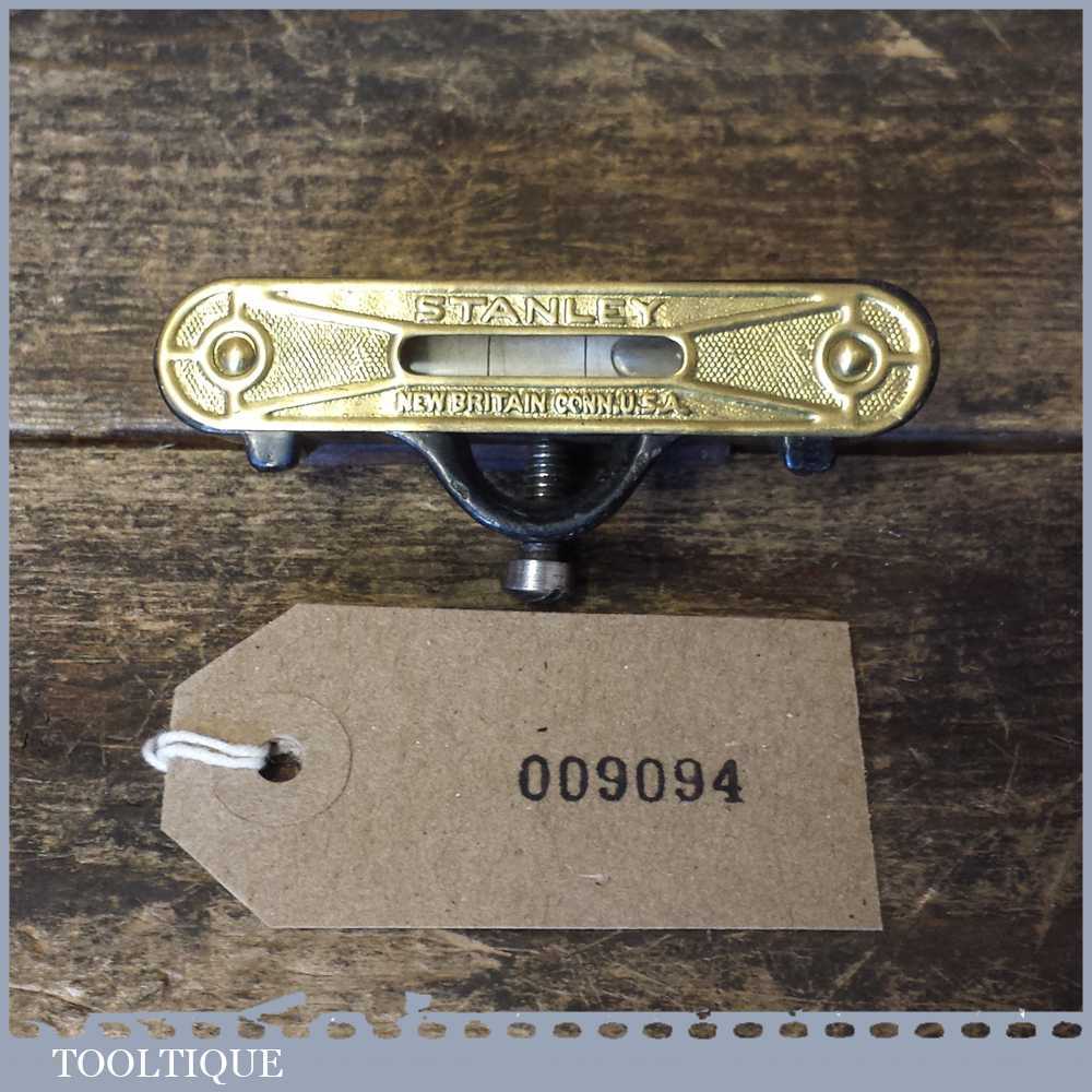 Scarce Vintage Cast Steel Spirit Level By Stanley USA With Brass Top ...