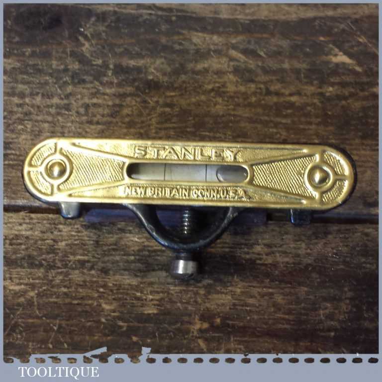 Scarce Vintage Cast Steel Spirit Level By Stanley USA With Brass Top ...