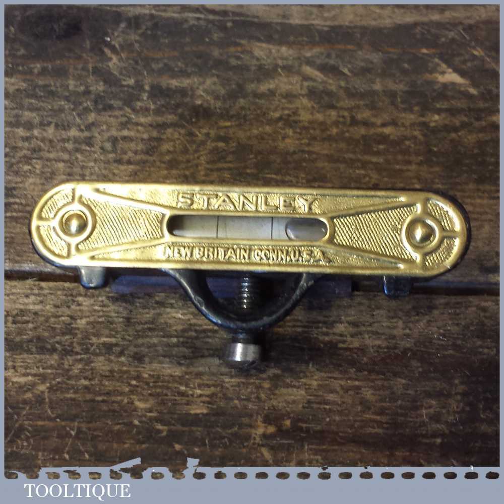 Scarce Vintage Cast Steel Spirit Level By Stanley USA With Brass Top ...