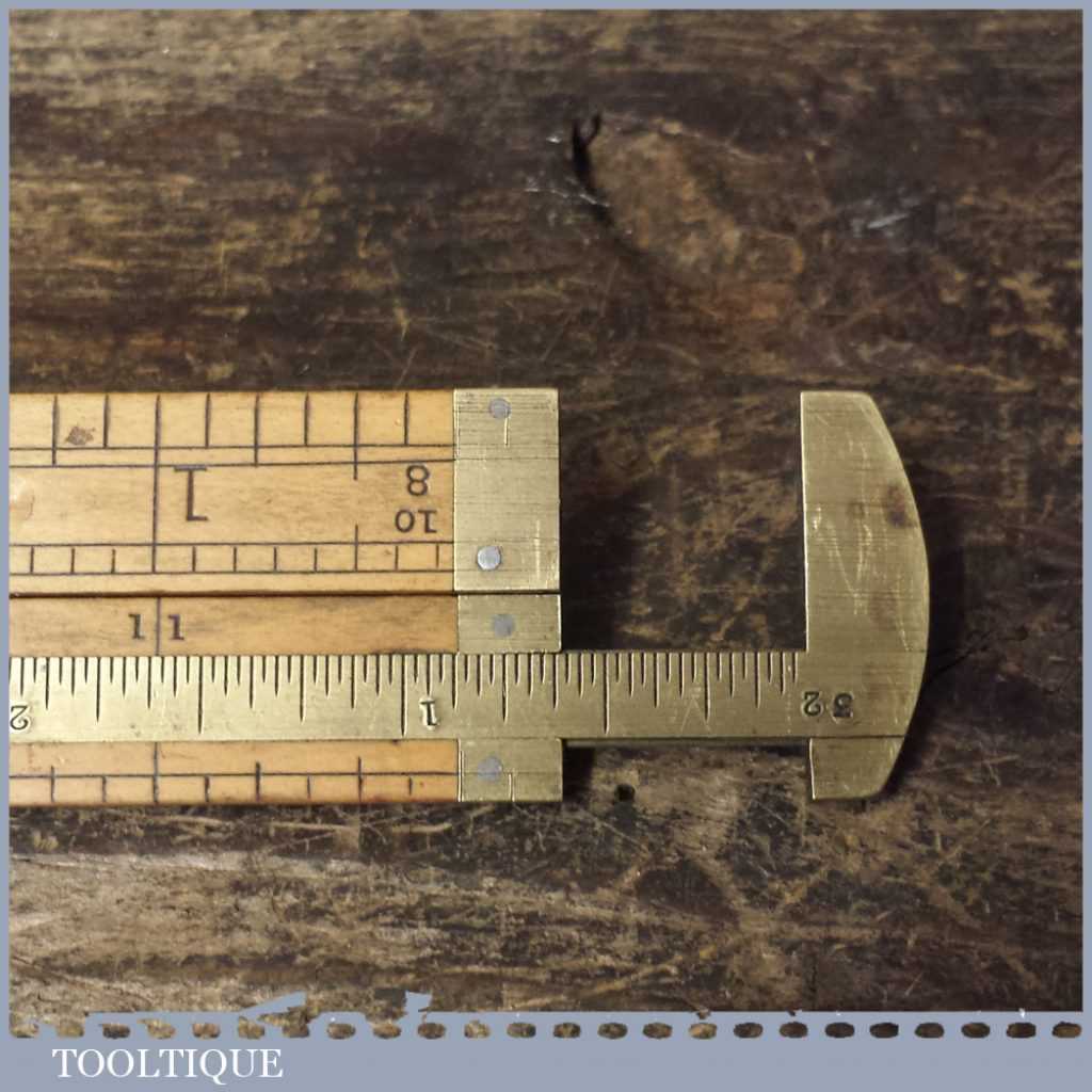 Rare Vintage J Rabone & Sons No: 1211 Boxwood Brass 4-Fold Ruler ...