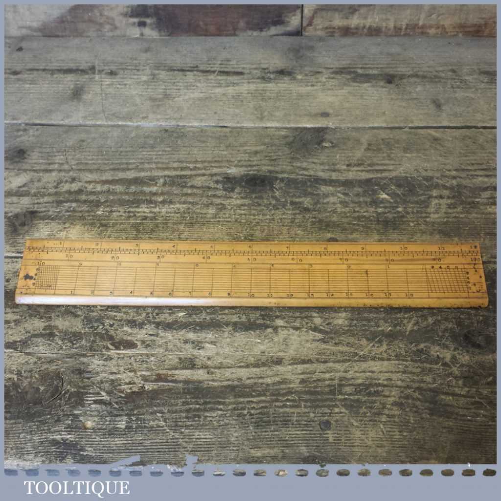 Very Rare Antique Imperial 12″ Boxwood Gunter’s Scale Ruler – Good ...