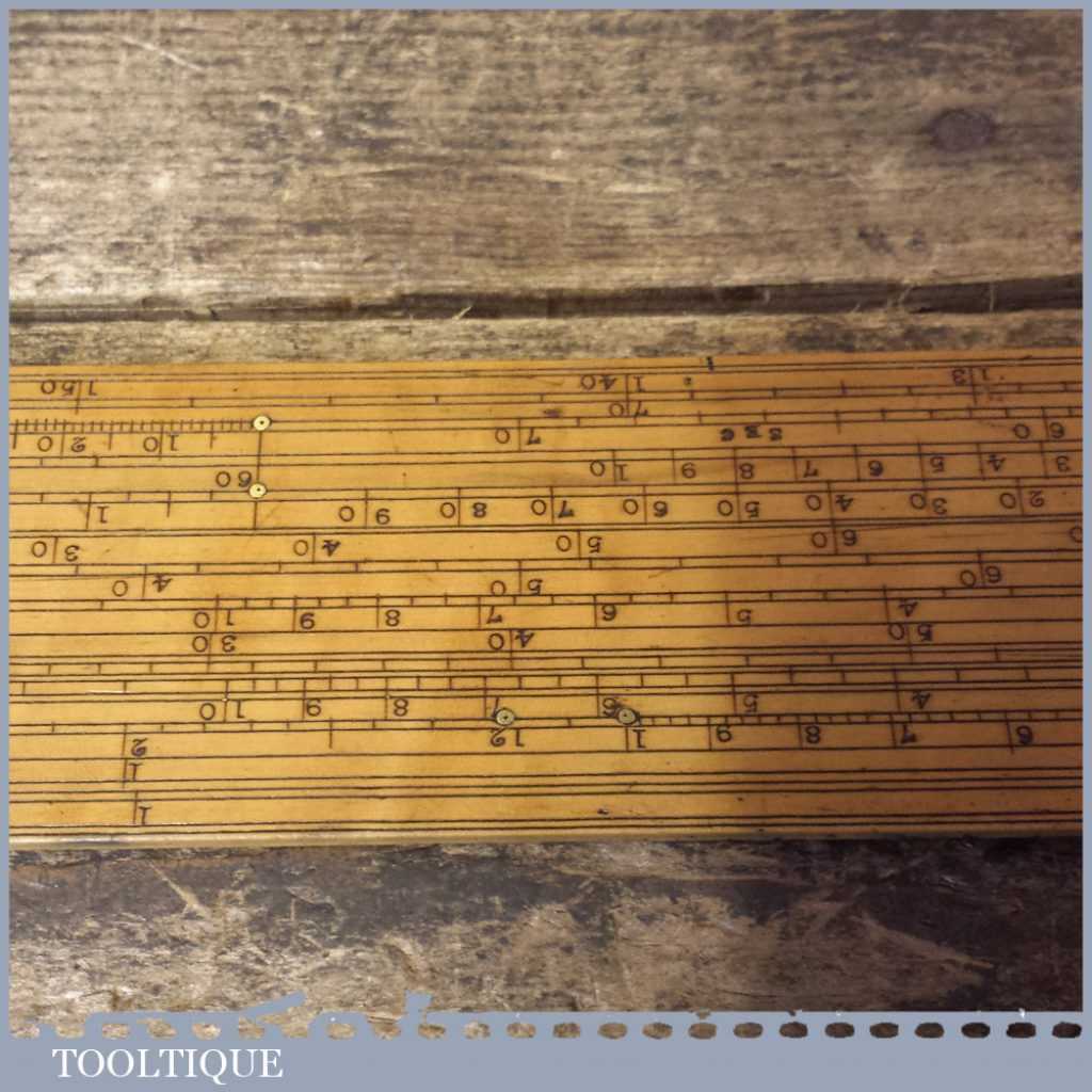 Very Rare Antique Imperial 12″ Boxwood Gunter’s Scale Ruler – Good ...