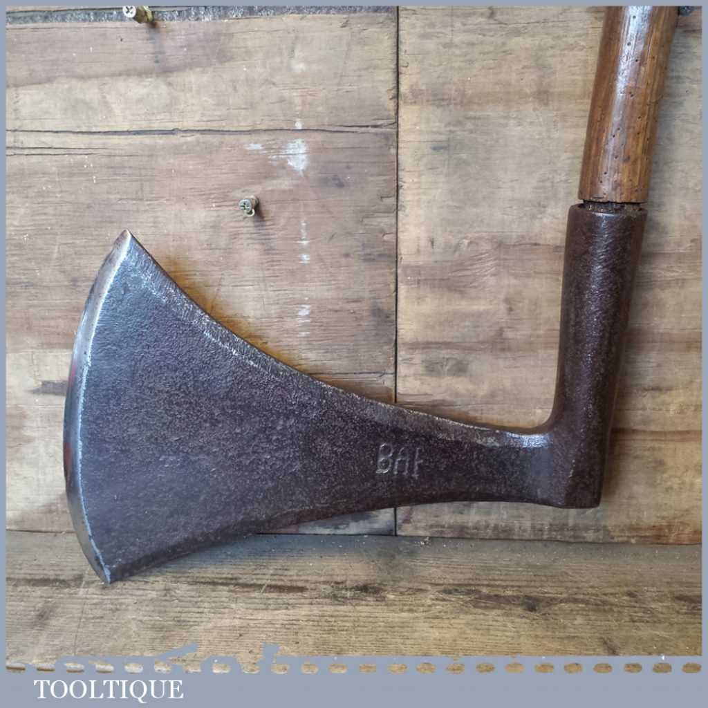 Superb Antique Timber Framing Side Axe Stamped BAF – Original Handle ...
