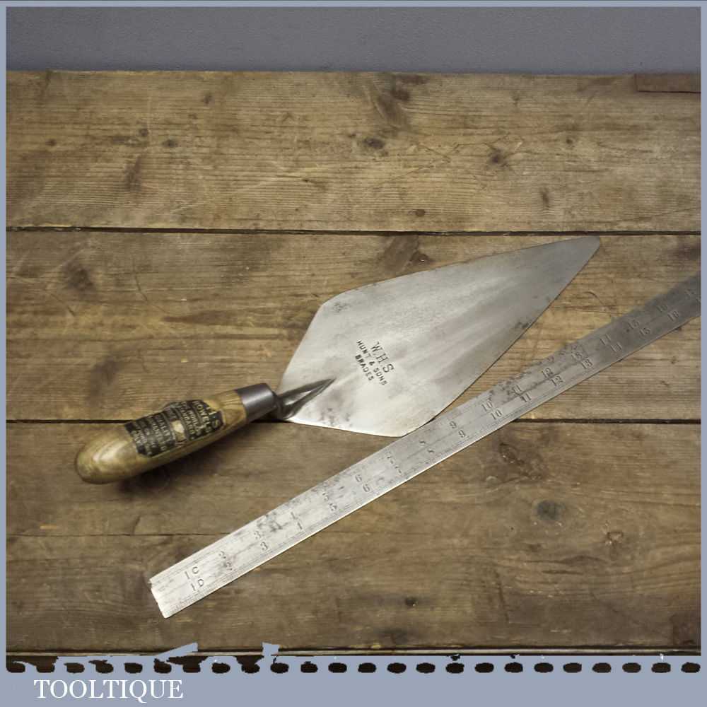 Vintage Brades 11 W.H.S Bricklayers Trowel Hunt & Sons – Brickies Hand ...