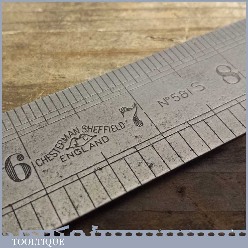 Vintage Chesterman Steel Folding Rule – No 581s Square Ruler2 | Tooltique
