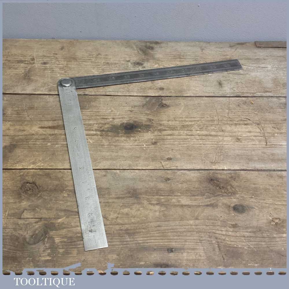Vintage Chesterman Steel Folding Rule – No 581s Square Ruler5 | Tooltique