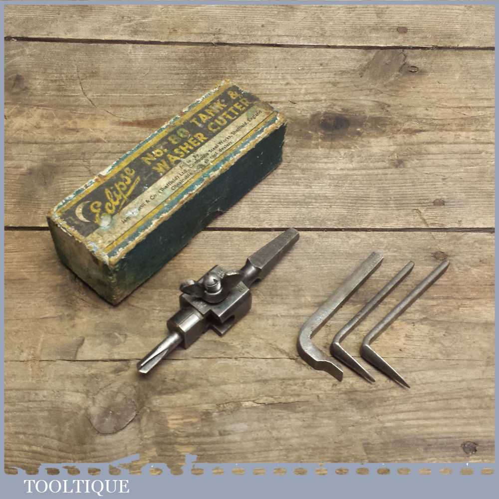 Vintage Engineers Boxed Eclipse No 80 Tank Cutter with 3 no irons-d ...
