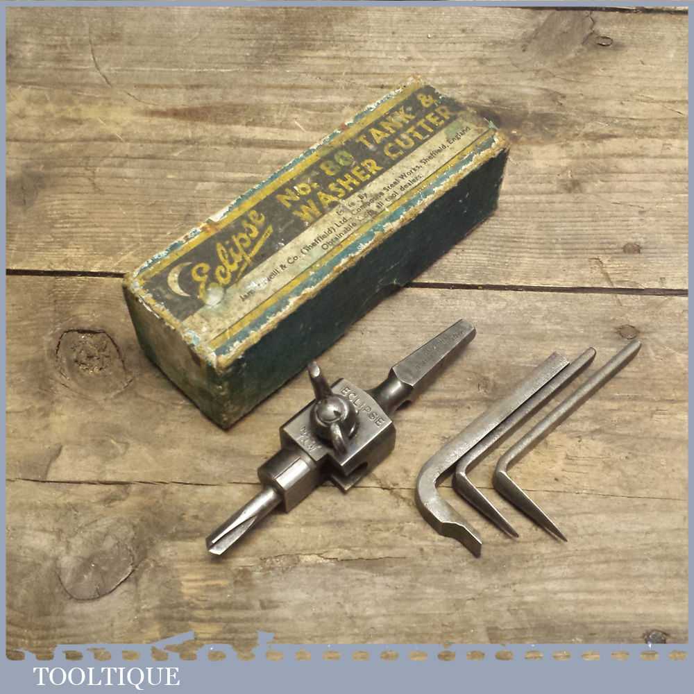 Vintage Engineers Boxed Eclipse No 80 Tank Cutter with 3 no irons-e ...