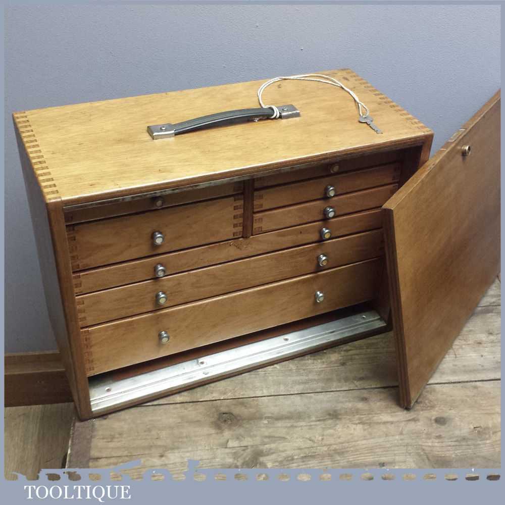 Vintage Engineers Tool Chest – Nice Dovetailed Craftsmans box | Tooltique